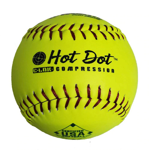 Worth HOT DOT Pro Comp USA ASA Slowpitch Softballs, 52/300, 12 inch ...