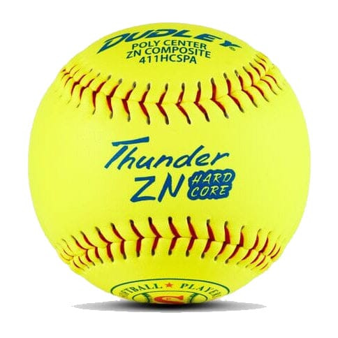 Dudley Thunder HARD CORE SPA Stamped Slowpitch Softballs, 44/375, 12 ...