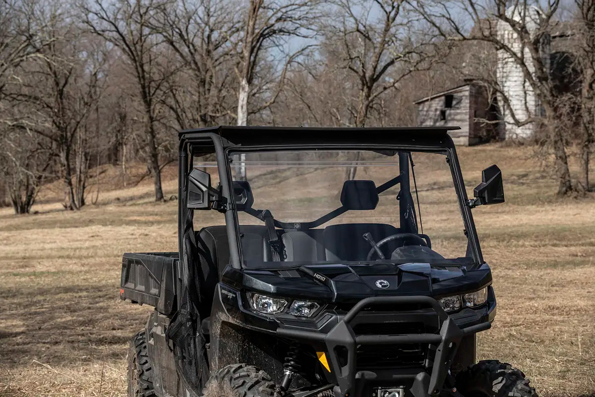Can-Am Defender Full Fixed Front Windshield - 2016-2025