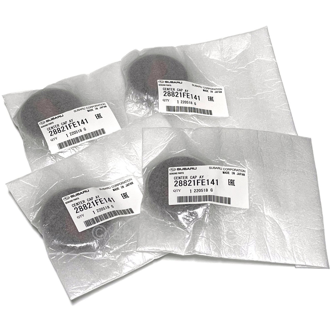 OEM Subaru STi Wheel Center Caps - Set of 4 (28821FE141)