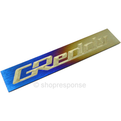 GReddy 18000201 Burnt Ti Titanium Intake Plenum Emblem - Response ...