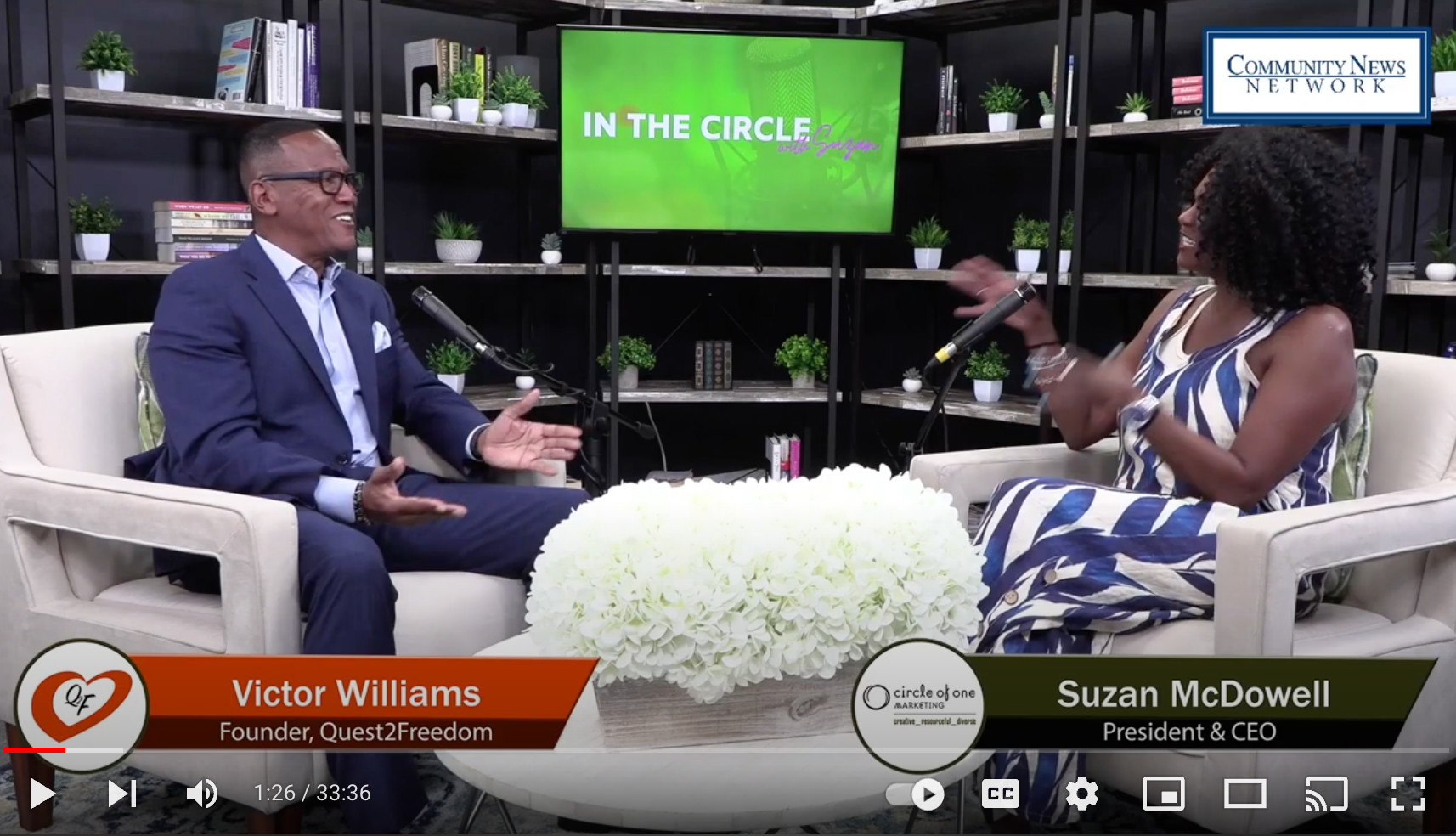 In the Circle with Suzan McDowell and guest, Victor Williams, Founder ...