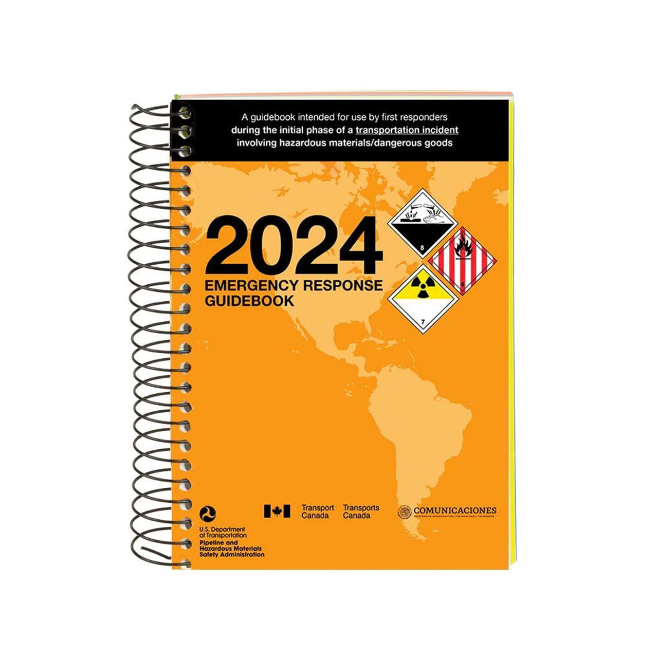 Emergency Response Guidebook (ERG), 2024 Edition - Spiral Bound Pocket Size