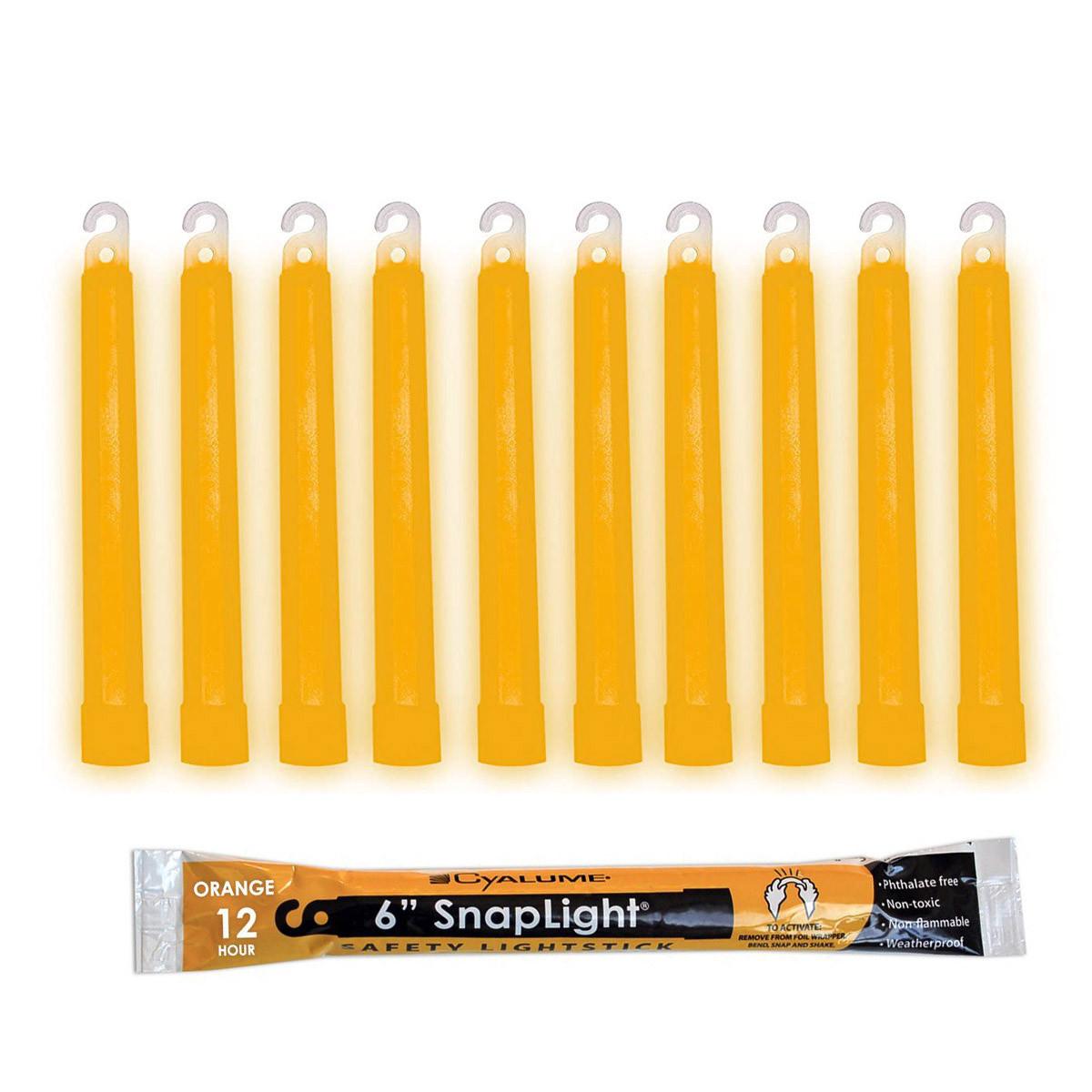Cyalume Snaplight 6" Lightstick - 10 Pack | Curtis