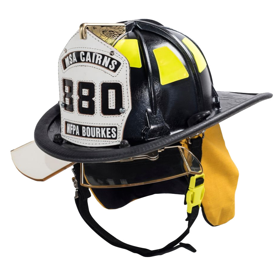 Msa Cairns N5a Leather Helmet With Bourke Eyeshield Curtis Tools