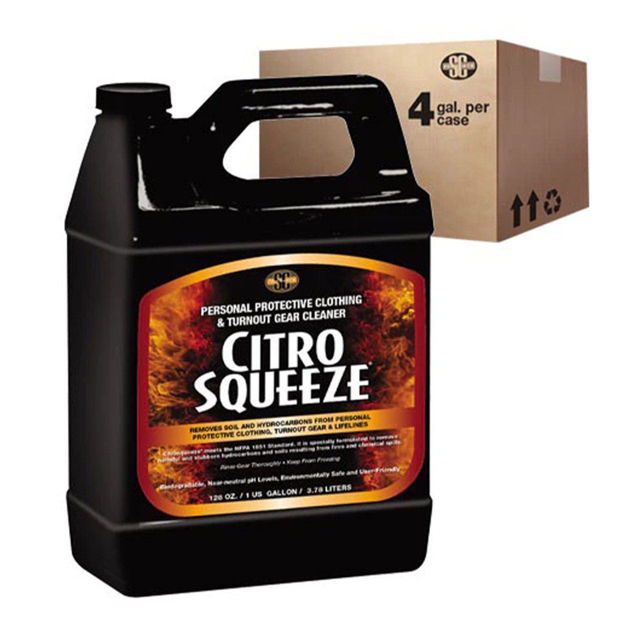 CITROSQUEEZE 1 gal. PPE/Turnout Cleaner - 4 Pack | Curtis