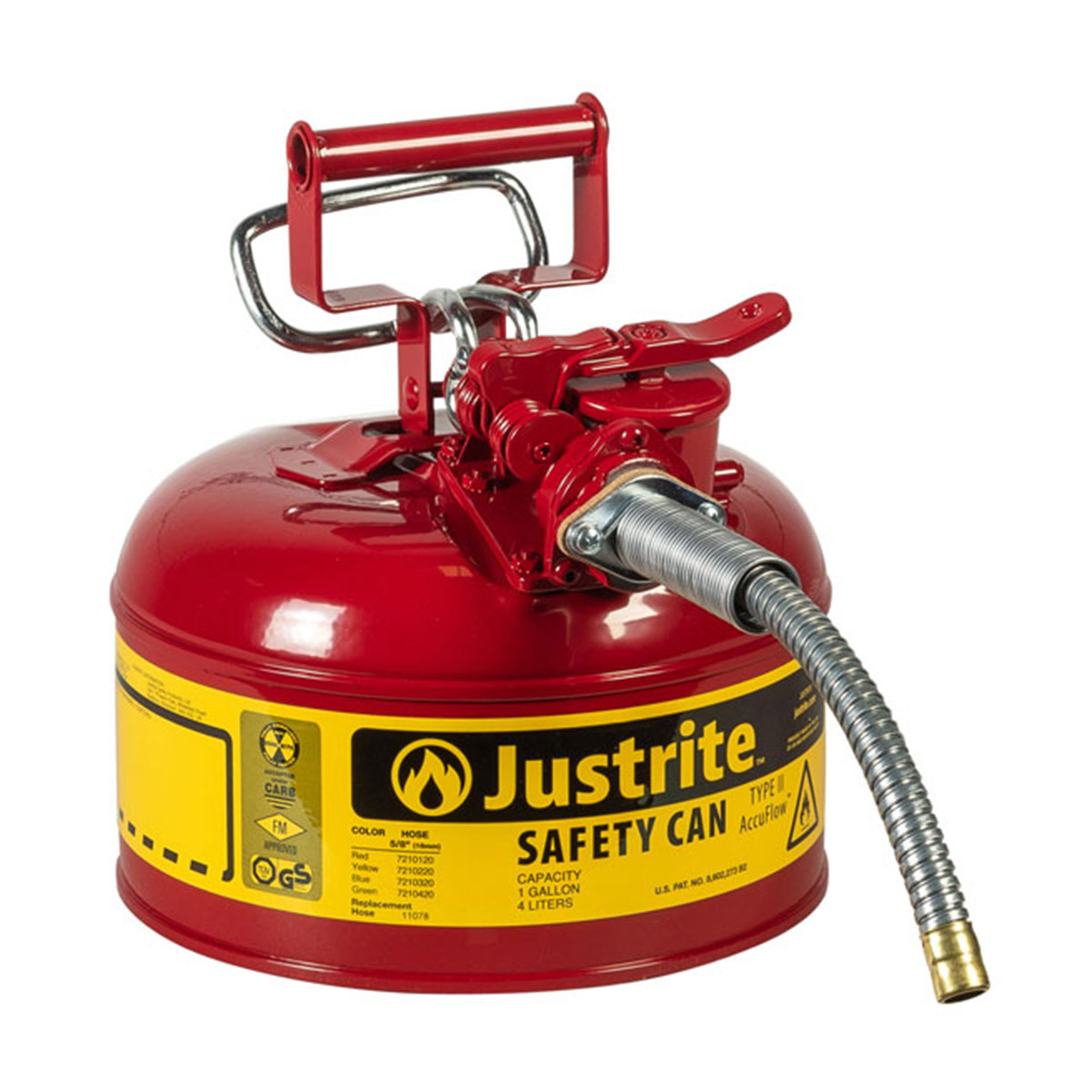 Justrite Type II 2.5 Gal. Accuflow Steel Safety Can | Curtis - Tools ...