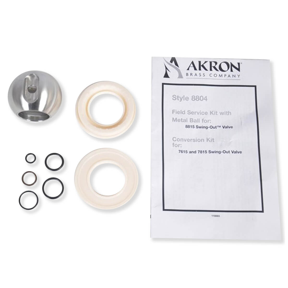 Akron Brass Swing-Out Valve Kit with Gen II Stainless Ball