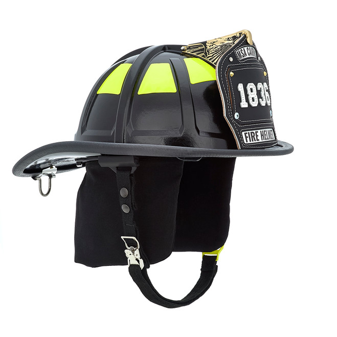 MSA Cairns 1836 Black Unpainted Matte Finish Traditional Fire Helmet