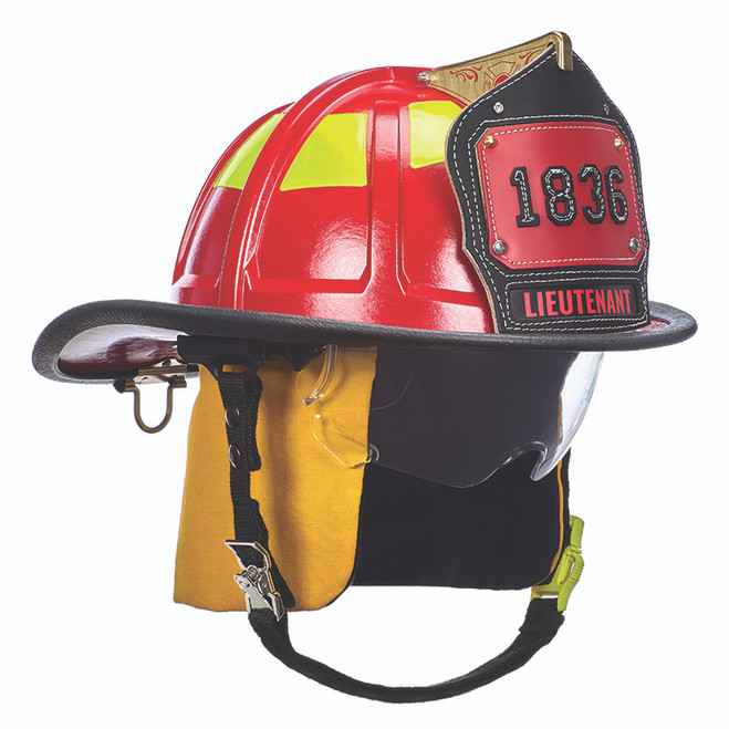 MSA Cairns 1836 Red Painted High-Luster Finish Traditional Helmet