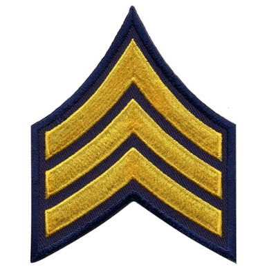 Hero's Pride 3 in. Medium Gold/Navy Sergeant Chevrons - Curtis - Tools ...