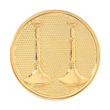 Blackinton Gold Plate Finish 1-11/16 in. 2 Parallel Bugles On Textured ...