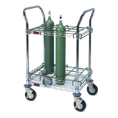 Groves Ready Rack EMS Oxygen Cart - D OR E Cylinders