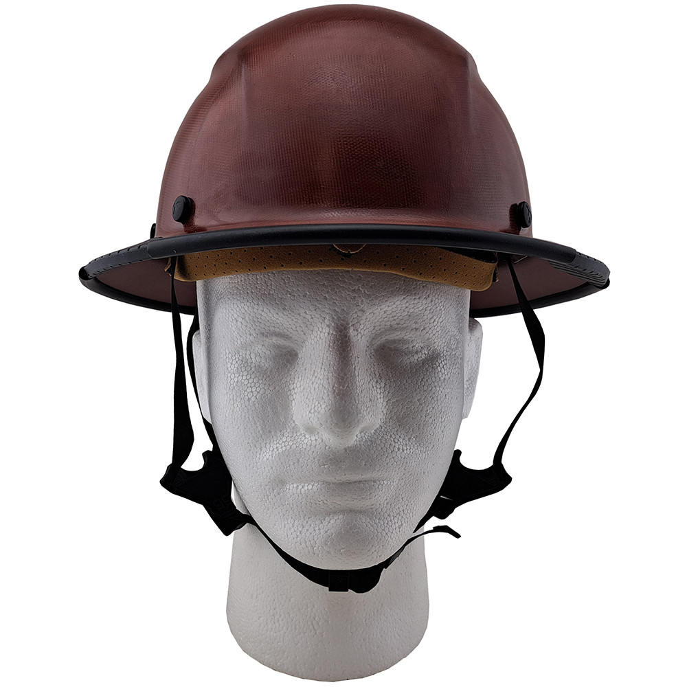 DAX Fiberglass Composite Hard Hat - Full Brim with Chin Strap
