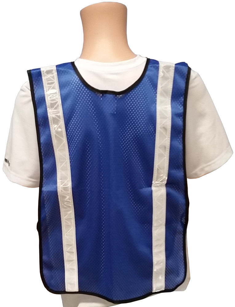 Soft Mesh Royal Blue Safety Vests Silver Stripes | Online