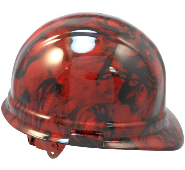 Hades Skull Red Hydro Dipped Cap Style Hard Hat | Buy Online at T.A.S.C.O.