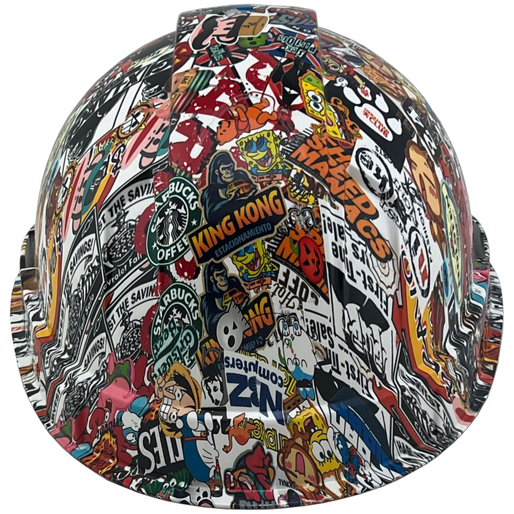 Sticker Bomb 4 Design Hydro Dipped Cap Style Hard Hat | Buy Online at T ...