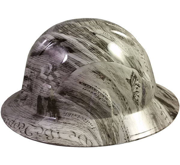 United We Stand Design Hydro Dipped Full Brim Hard Hat | Buy Online at ...