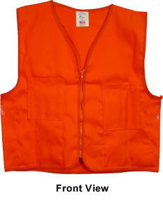 Orange Plain Safety Vests, Pockets Size Small | Buy Online
