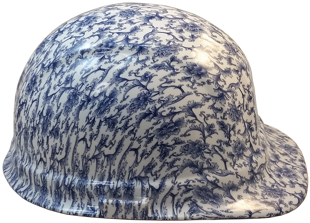 Blue Floral Hydro Dipped Cap Style Hard Hat | Buy Online at T.A.S.C.O.