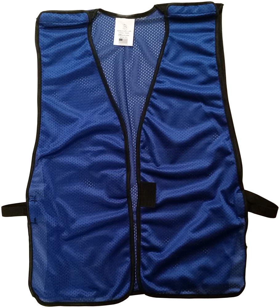 Tear-Away Mesh Blue Safety Vest XL | Construction Work Vests | Tasco ...