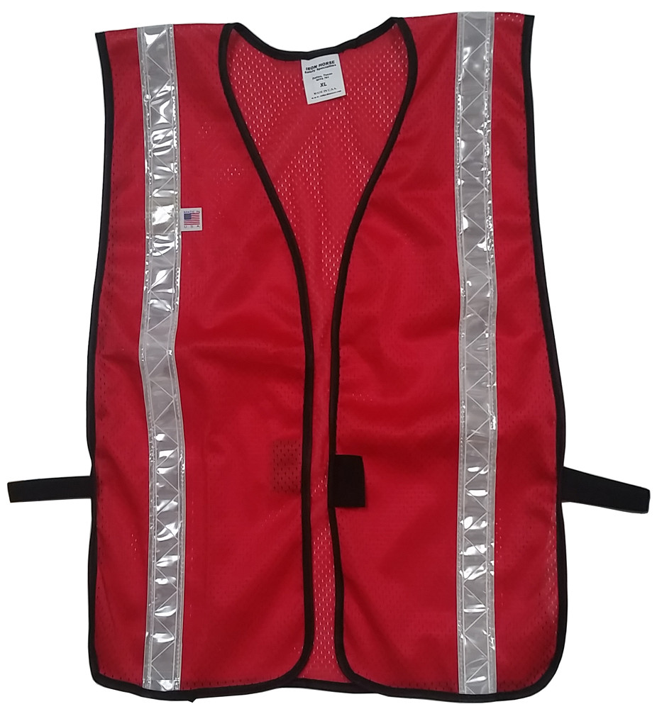 Dark Red Soft Mesh Vests with Silver Stripes | Online