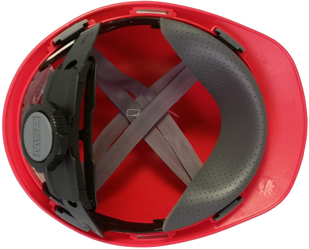 MSA Cap Style Large Jumbo Hard Hats with Fas-Trac Suspensions Red