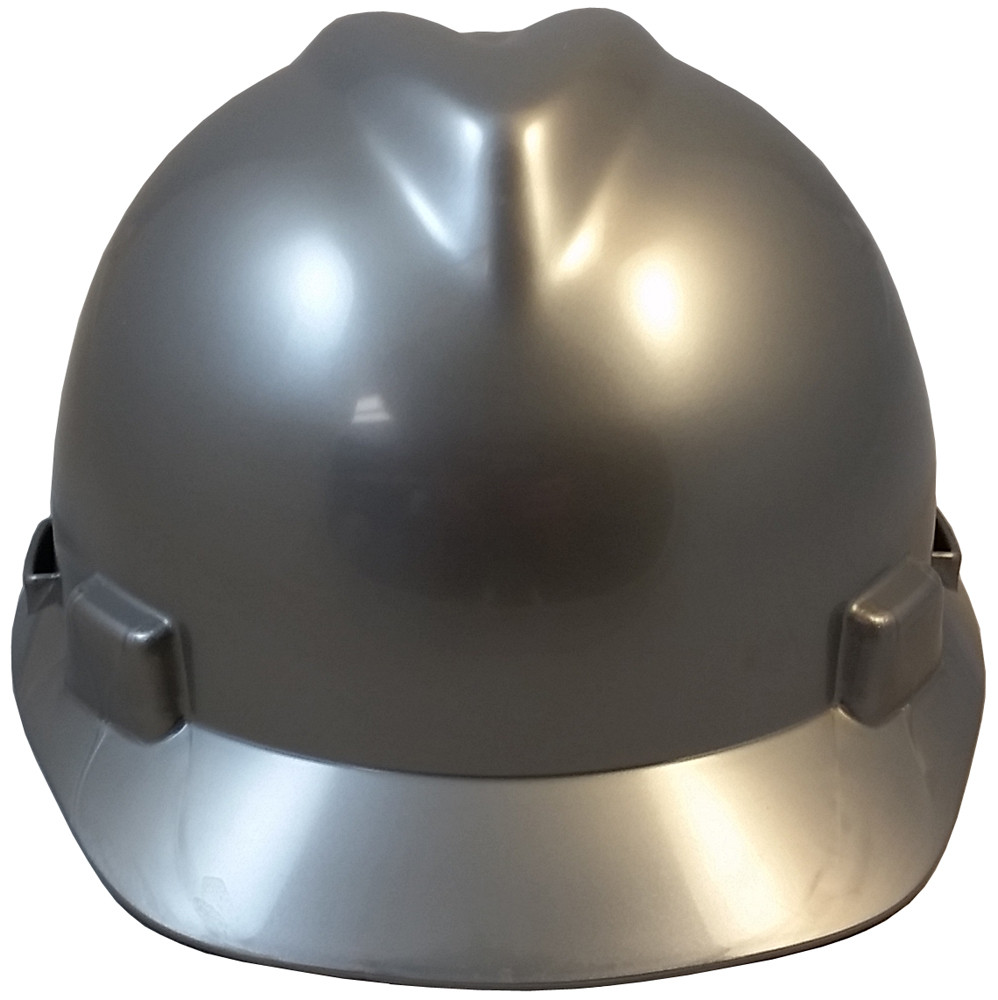 MSA Cap Style Large Jumbo Hard Hats with Fas-Trac Suspensions Silver