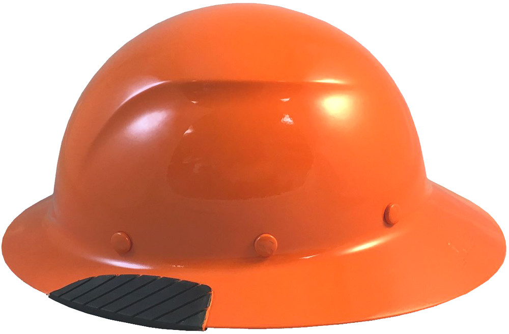 Actual Carbon Fiber Hard Hat - Full Brim High-Viz Orange
