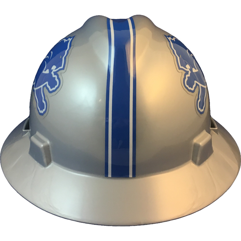 Detroit Lions Hard Hat | Full Brim Safety Helmet | Tasco-Safety.com