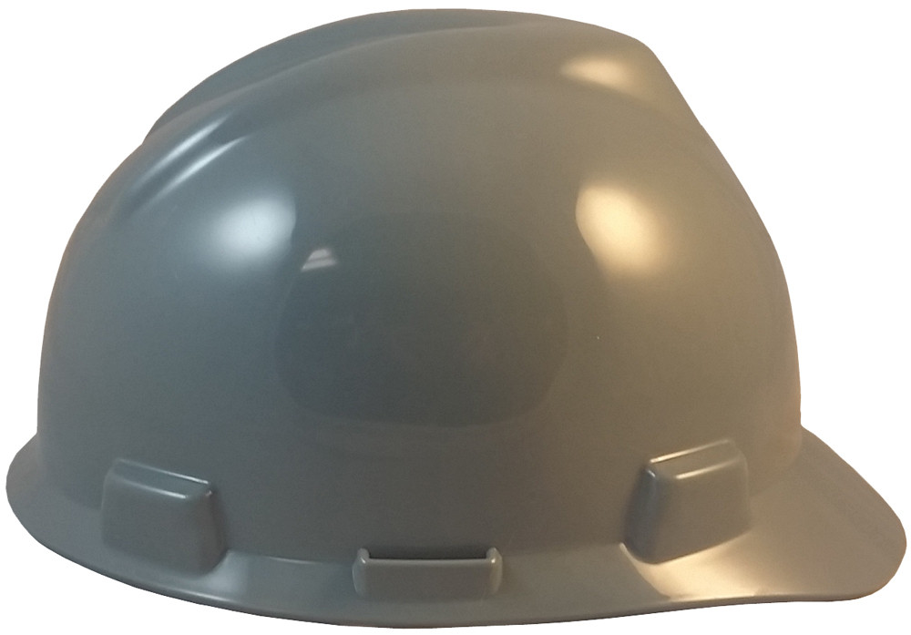 MSA Cap Style Large Jumbo Hard Hats with Staz-On Gray