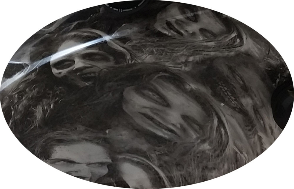 Hydro Dipped Auto Darkening Welding Helmet – Real Zombie White