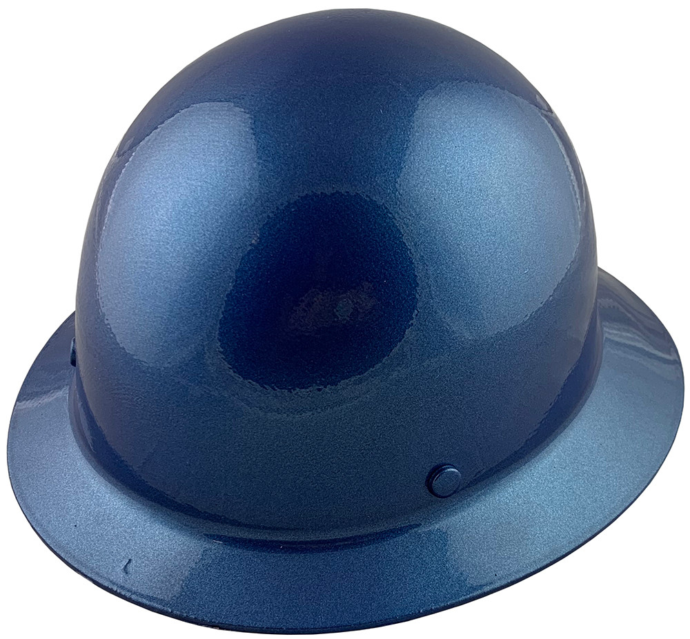 MSA Skullgard Full Brim Hard Hat with STAZ ON Suspension - Metallic Blue