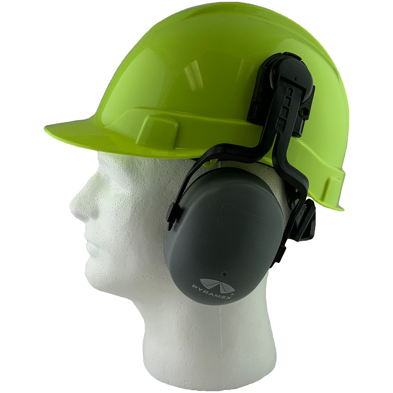 Pyramex Hard Hat with Earmuffs | Construction Safety Hats | Tasco ...