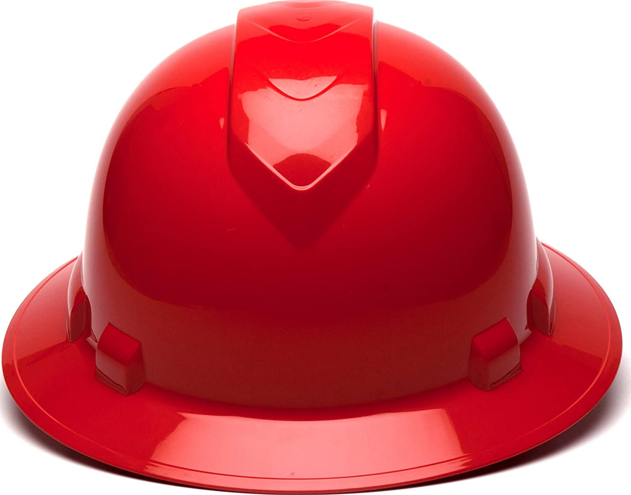 Pyramex Full Brim RIDGELINE Hard Hat Red 4 Point Suspensions