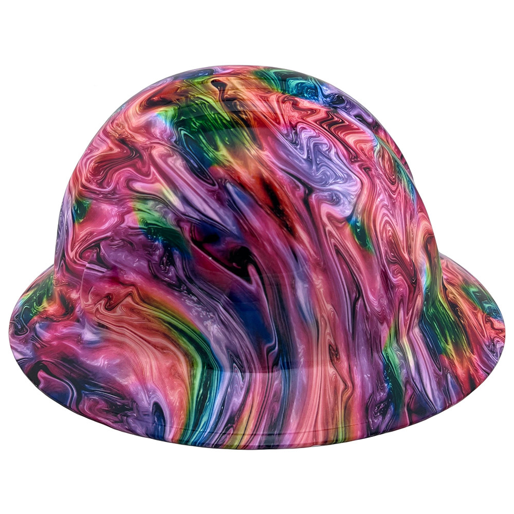 Color Splash Design Full Brim Hydro Dipped Hard Hats | Buy Online at T ...