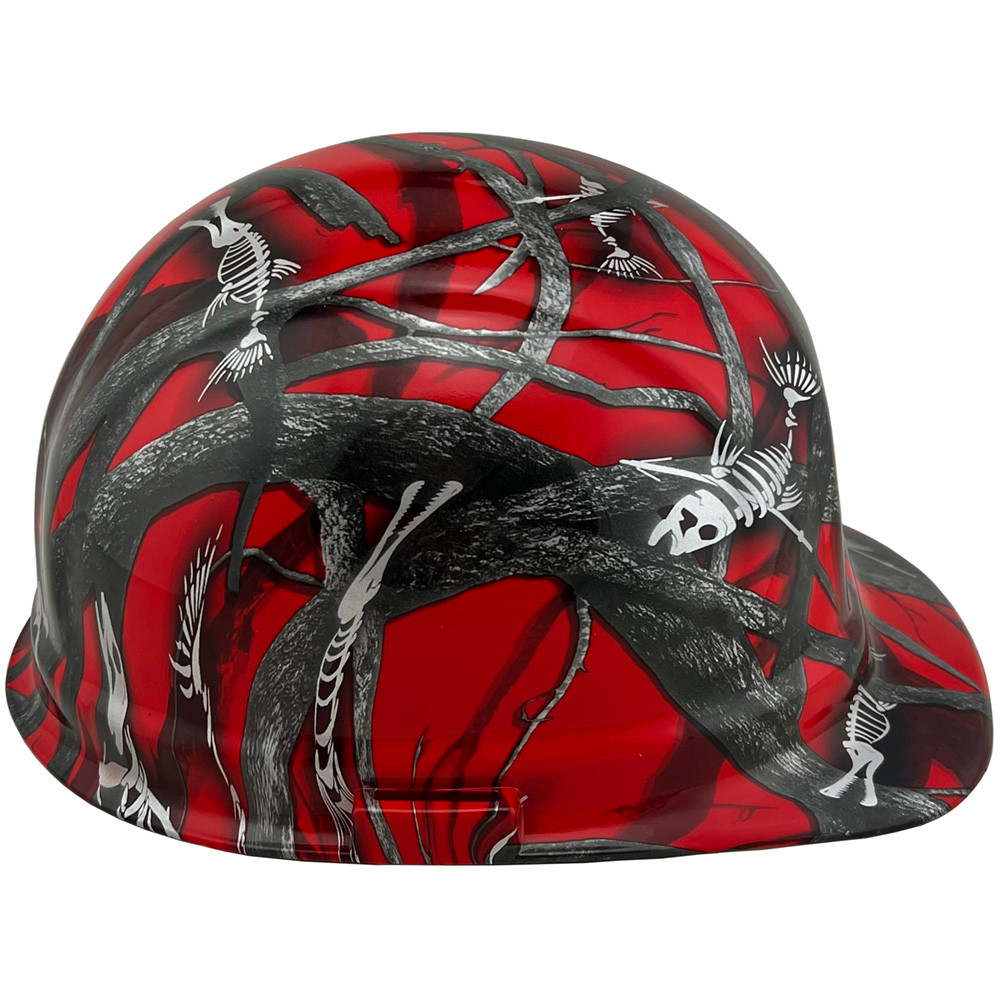 Red Skelly Fish Design Cap Style Hydro Dipped Hard Hats | Buy Online at ...