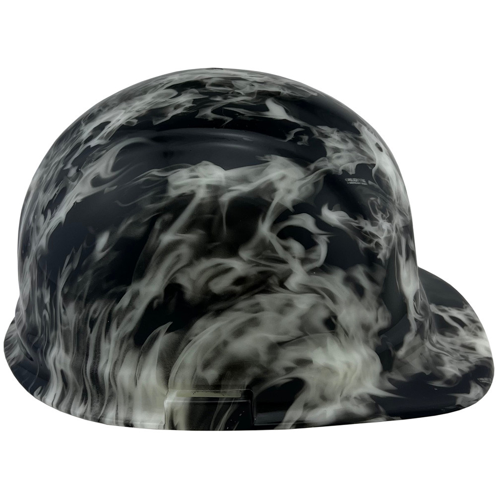 Burning Flames Hydro Dipped GLOW IN THE DARK Hard Hats Cap Style with ...