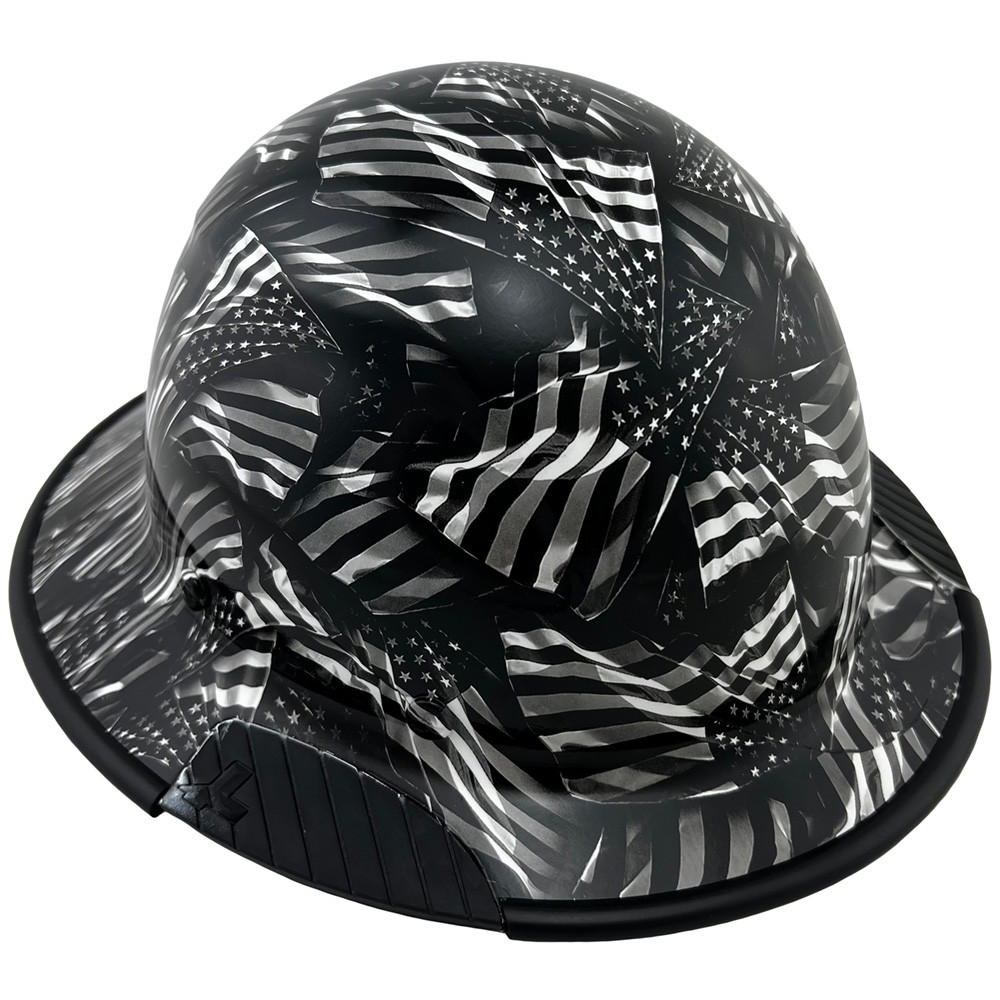 Carbon Fiber Material Hard Hat - Full Brim Hydro Dipped – Covert Flag ...