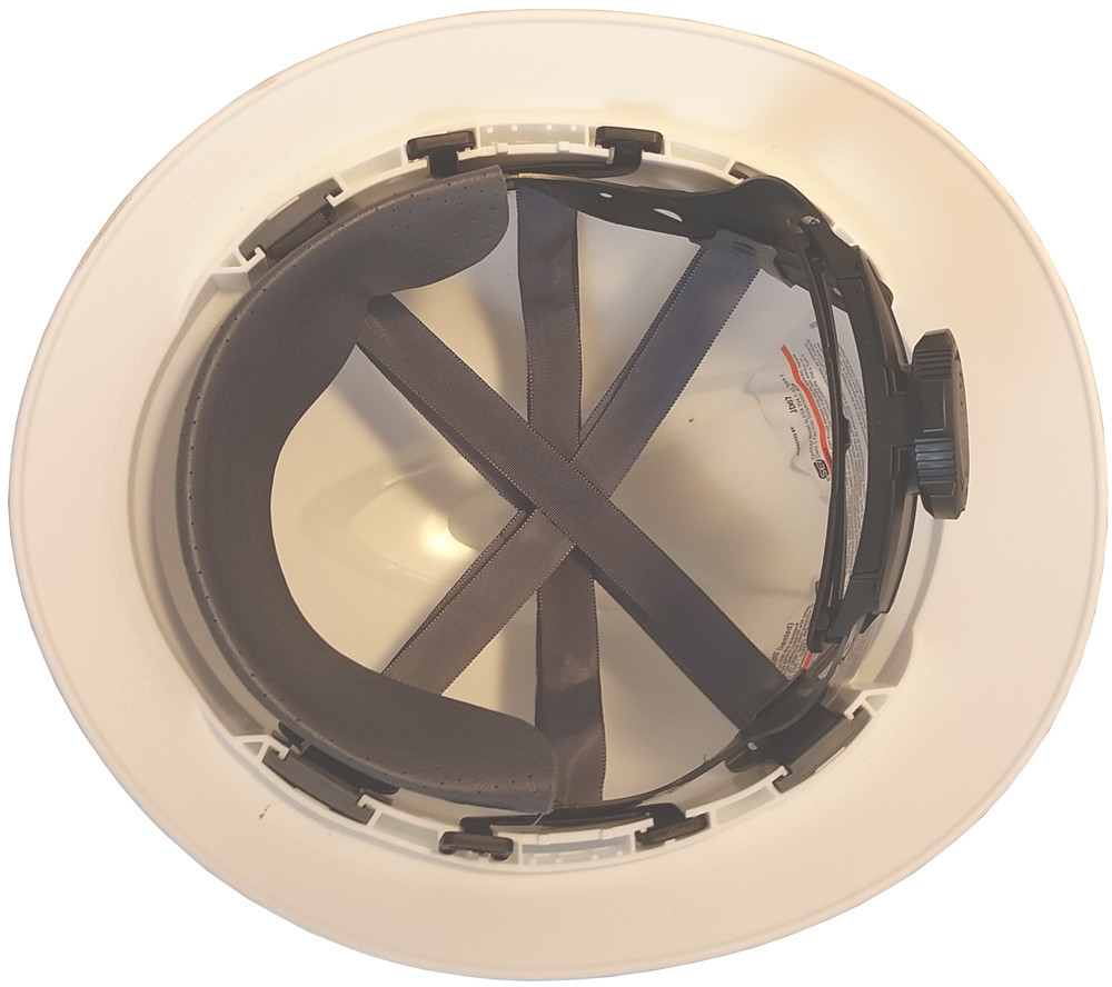 Pyramex Full Brim RIDGELINE Hard Hat White 6 Point Suspensions