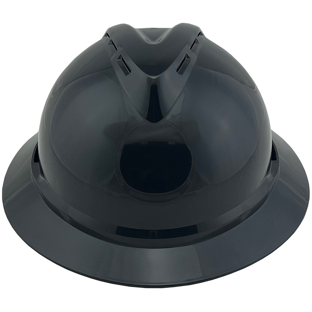 MSA Advance Full Brim Vented Hard Hats with Ratchet Suspensions Black