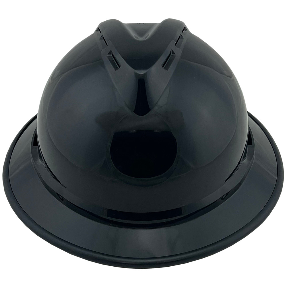 MSA Advance Full Brim Vented Hard Hats with Ratchet Suspensions Black