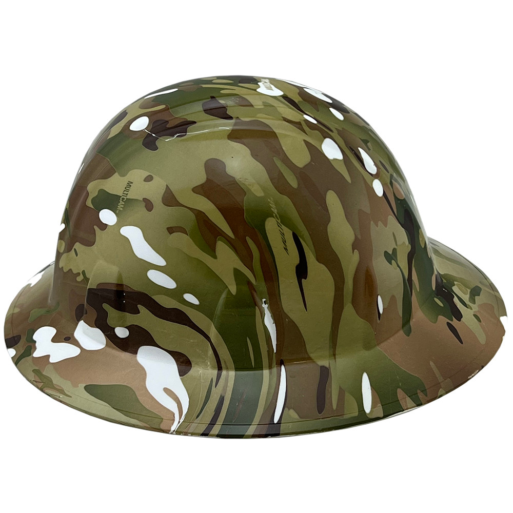 White MultiCam Camo Hydro Dipped Hard Hats Full Brim Style | Buy Online ...