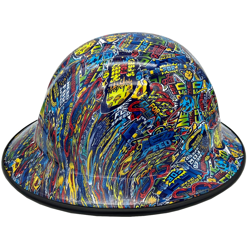 Sticker Bomb 30 Design Full Brim Hydro Dipped Hard Hats | Buy Online at ...