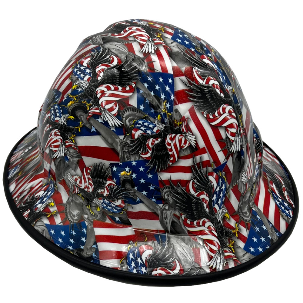 American Liberty Design Full Brim Hydro Dipped Hard Hats | Buy Online ...