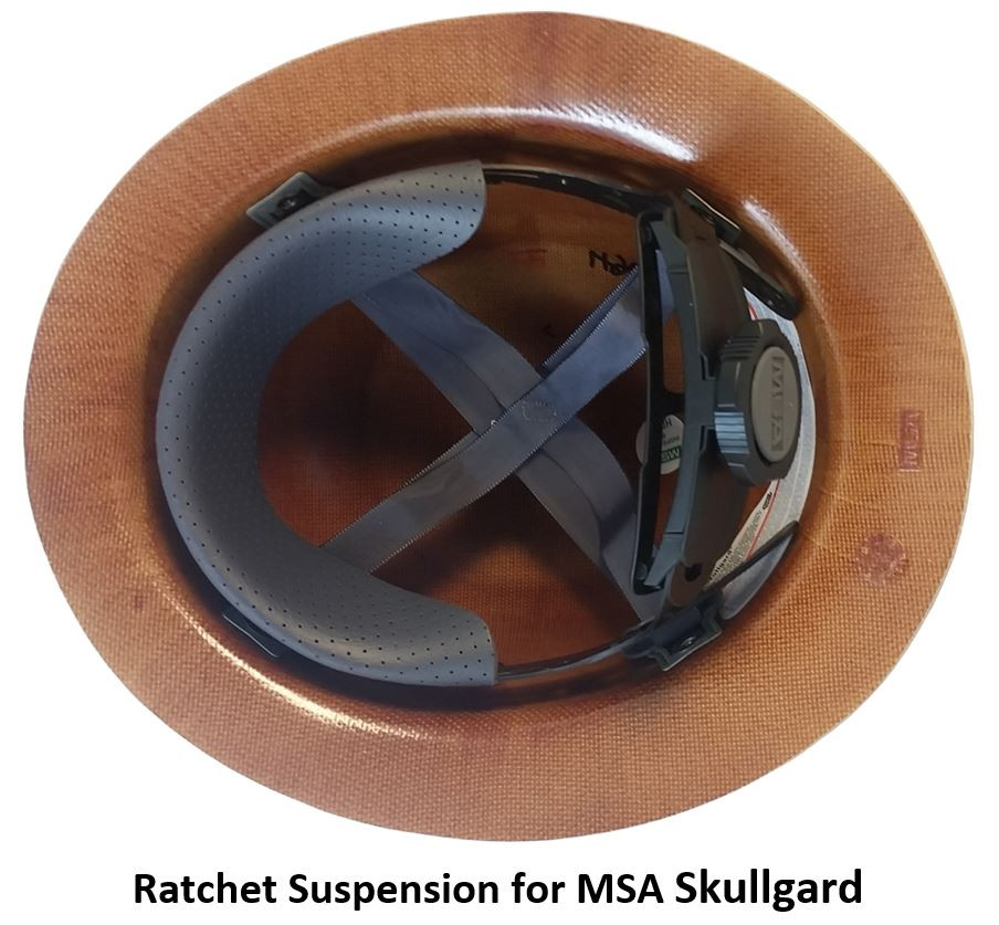 Skullgard Full Brim Fiberglass Hard Hat with Ratchet Suspension and ...