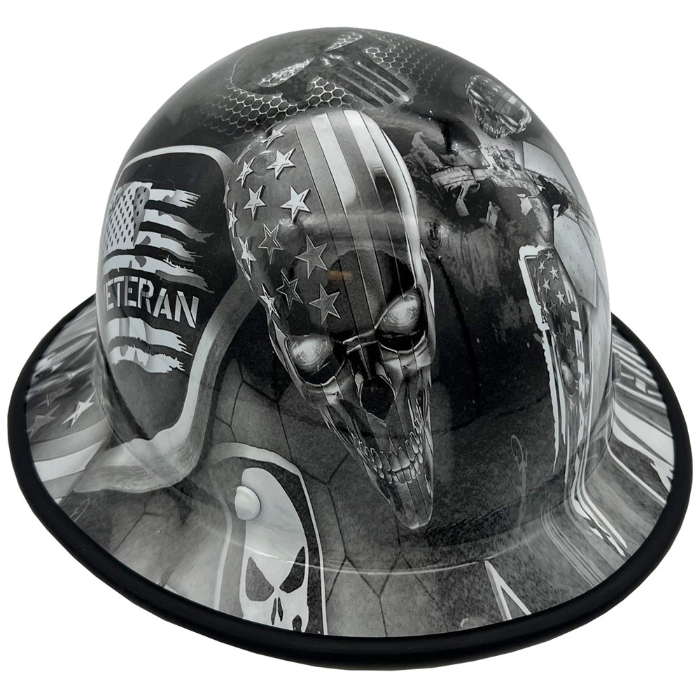 Skullgard Full Brim Fiberglass Hard Hat with Ratchet Suspension and ...
