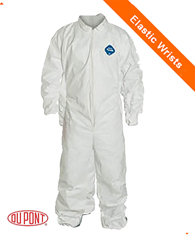 DuPont TYVEK Coveralls Coverall w/ Elastic Wrists, Ankles