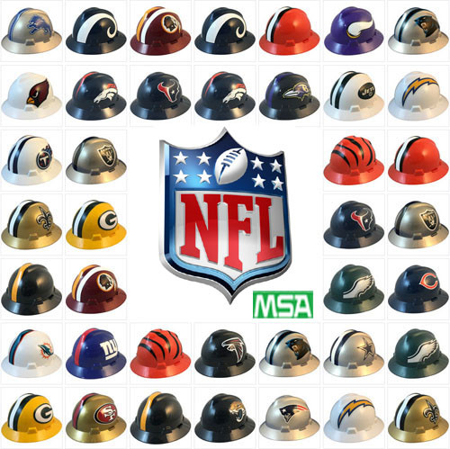 NFL Hard Hats | Full Brim Construction Hardhats | Tasco-Safety.com
