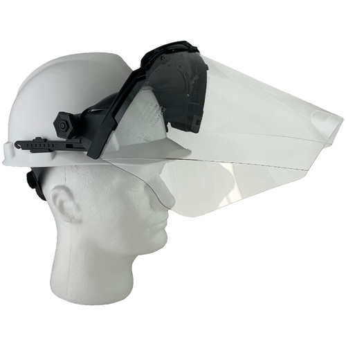 MSA Cap Style Hard Hat Face Shield Kit – White Hat w/ MSA Adapter and ...